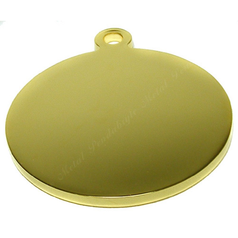 Circle, 27x27mm, Ion plated gold